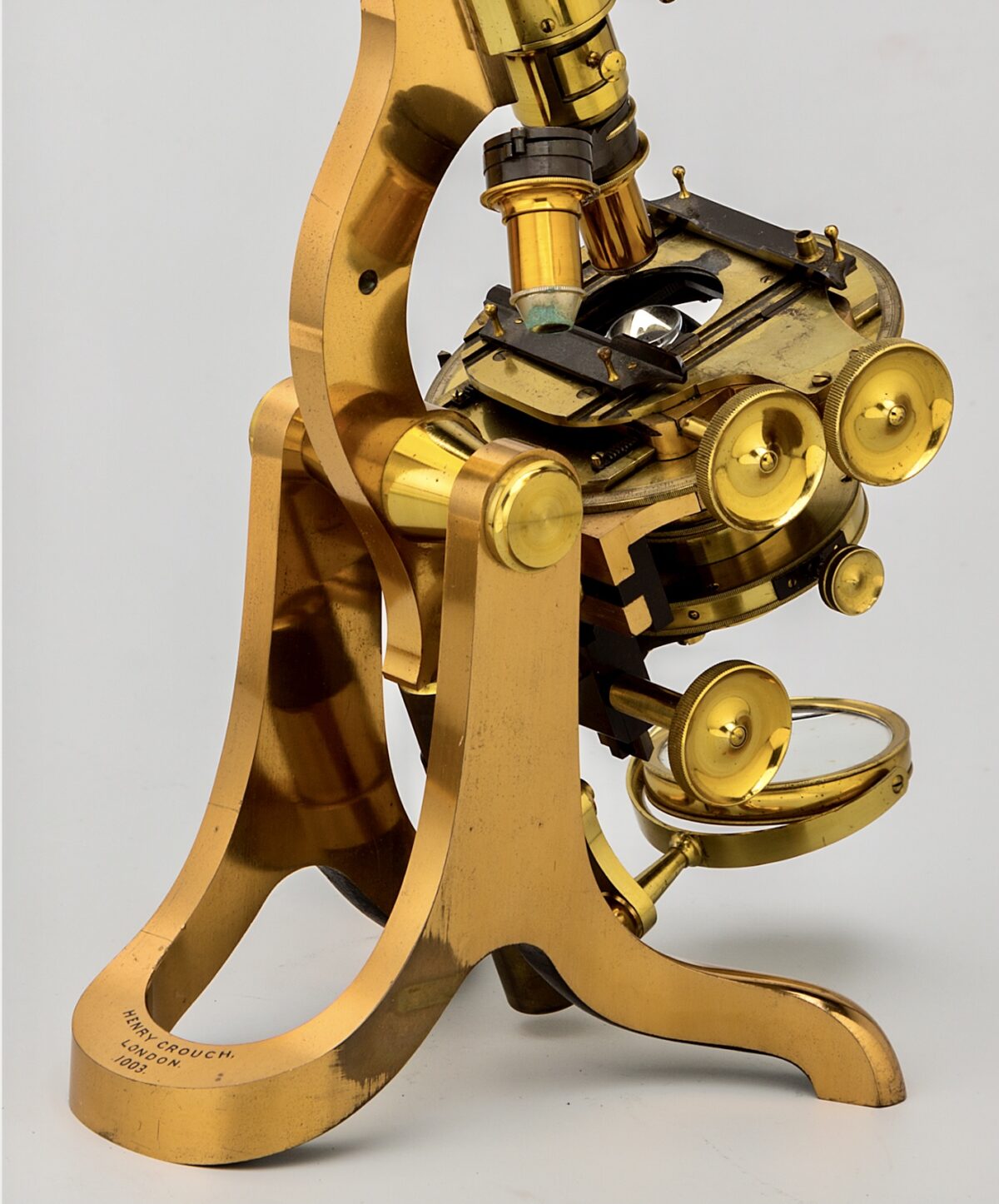 92. Microscopio Binocular “Crouch Premium”. Henry Crouch. Londres. 1870 ...